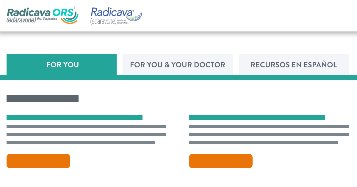ALS Treatment Guides & RADICAVA ORS® (edaravone) Financial Support Info